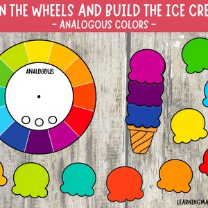 Build an Ice Cream Game, Color Wheel for Kids, Color Theory Preschool ...