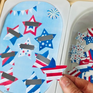 4th of July Pattern Sorting, Printable Flisat Insert, Trofast Insert ...