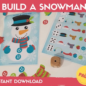 Build a Snowman Activity for Toddler, Busy Book Printable, Winter ...