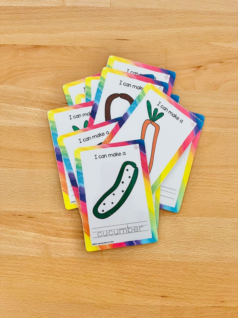 Vegetables Play Dough Mats: Montessori Toddler Activities (digital ...