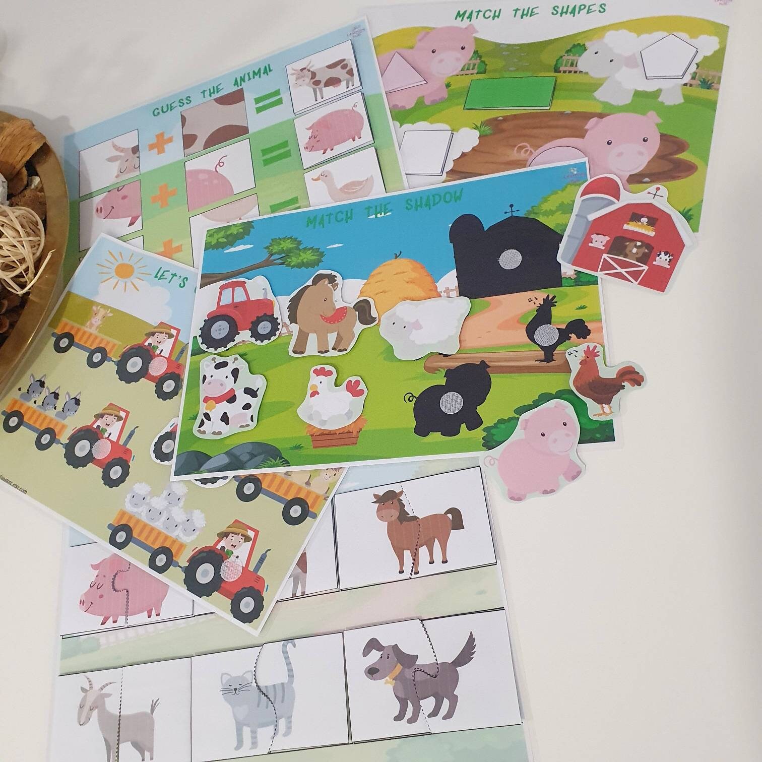 Farm Animals Busy Book: Preschool Learning Binder (PDF Pattern) - Etsy