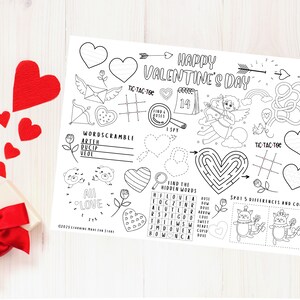 Giant Valentine's Day Coloring Poster, Valentines Coloring Page ...