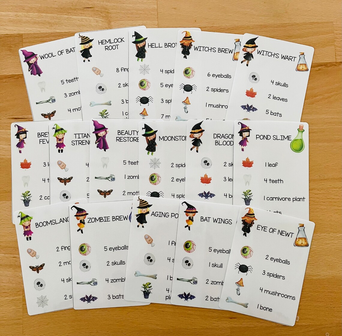 Halloween Potions Dramatic Play: Witch Brews Counting Game (PDF) - Etsy