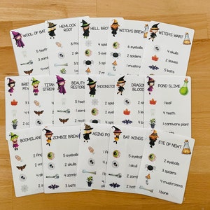 Halloween Potions Dramatic Play: Witch Brews Counting Game (PDF) - Etsy