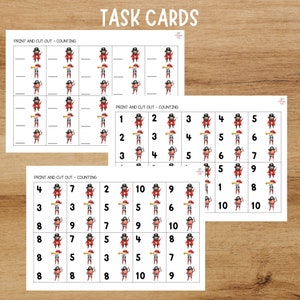 Pirates on Ship Counting, Printable Flisat Insert, Trofast Insert ...