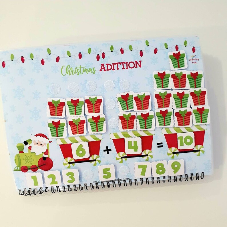 Christmas Busy Book Learning Binder Preschool Learning | Etsy