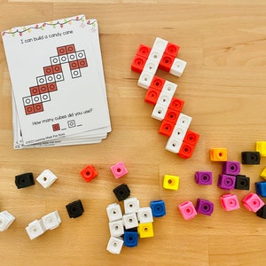 Christmas Snap Cubes Mats: Preschool Math Game (digital Download) - Etsy