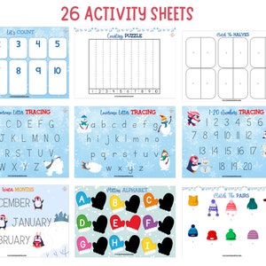 Winter Busy Book, Learning Binder, Preschool Learning Activities, Busy ...