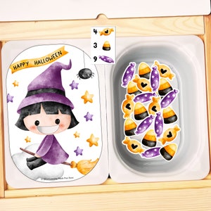 Feed the Witch Candy Counting to 20 Printable Flisat Insert, Trofast ...