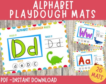 Letter Play Dough Mats Printable Playdough Activity Toddler Preschool ...