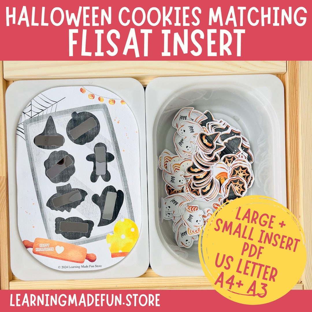 Halloween Cookies Sorting, Printable Flisat Insert, Trofast Insert ...