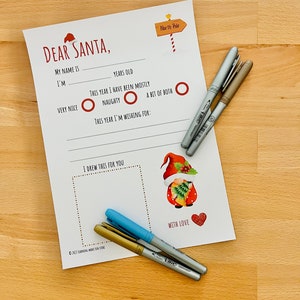 Letter to Santa Template: Kids Christmas Wish List (printable PDF) - Etsy