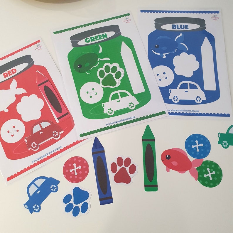 Color Sorting Busy Book: Toddler Learning Activity (PDF) - Etsy