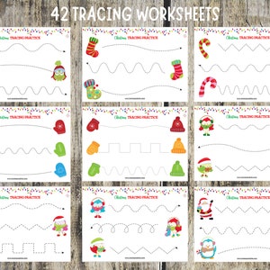 Christmas Tracing Practice, Tracing Lines, Fine Motor Skills, Tracing ...