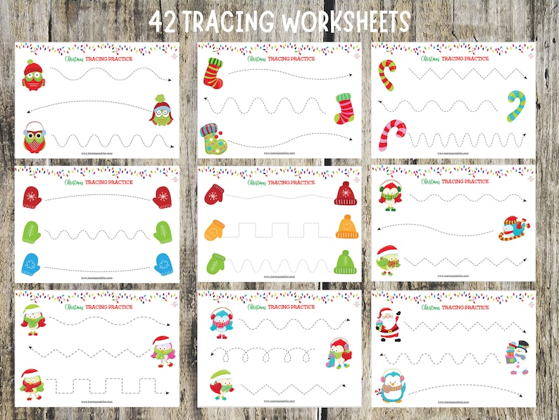 Christmas Tracing Practice Tracing Lines Fine Motor Skills | Etsy