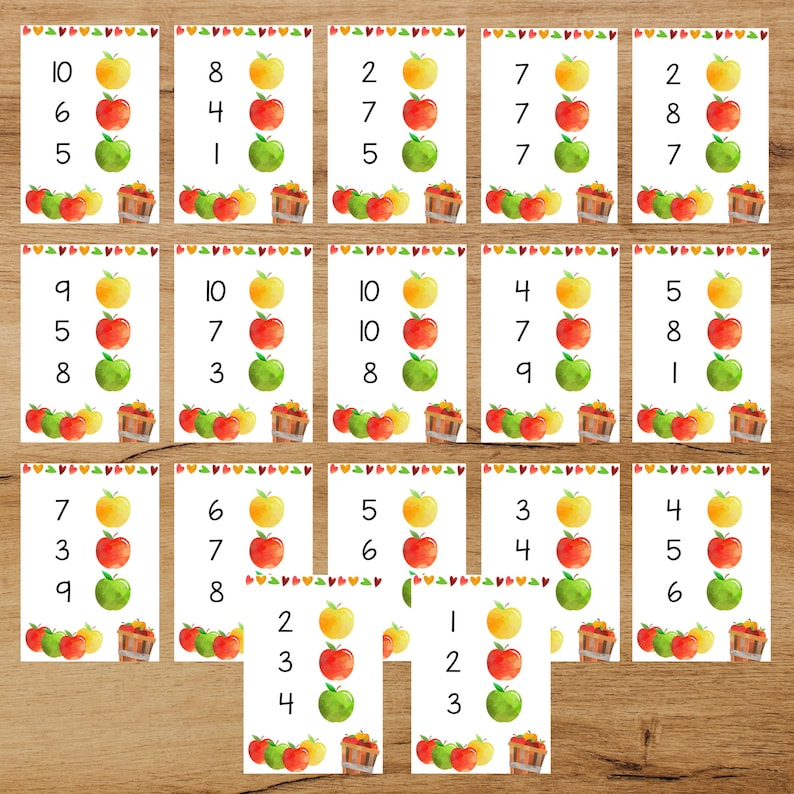 Counting Apples Flisat Insert, Trofast Insert, Flisat Printable ...