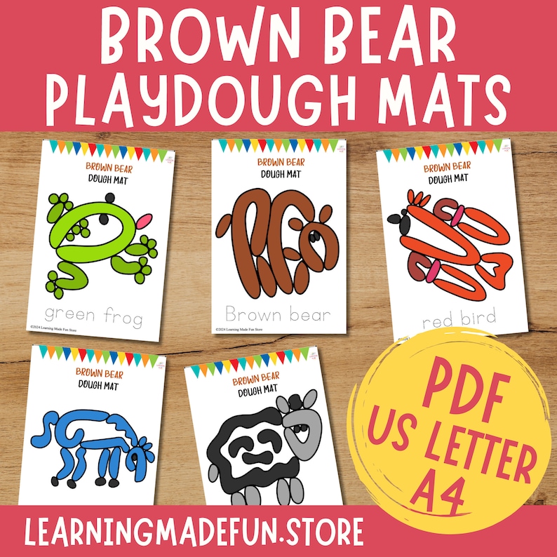 Brown Bear Play Dough Mats: Eric Carle Inspired (PDF) - Etsy