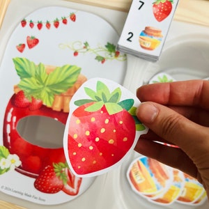 Make a Strawberry Jam Flisat Insert, Counting Activity, Printable ...