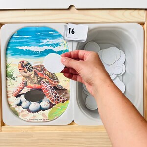 Sea Turtle Eggs Counting to 20, Printable Flisat Insert, Trofast Insert ...