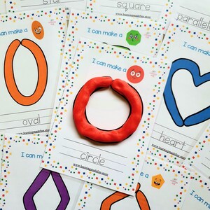 2D Shapes Play Dough Mats, Printable Play Doh Toddler Activities ...