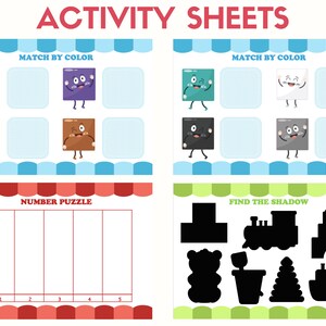 Busy Book Printable, Busy Book for 2 Year Old, Worksheet for Kid ...