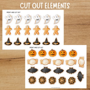 Halloween Cookies Sorting, Printable Flisat Insert, Trofast Insert ...