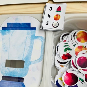 Make a Smoothie Counting, Printable Flisat Insert, Trofast Insert ...