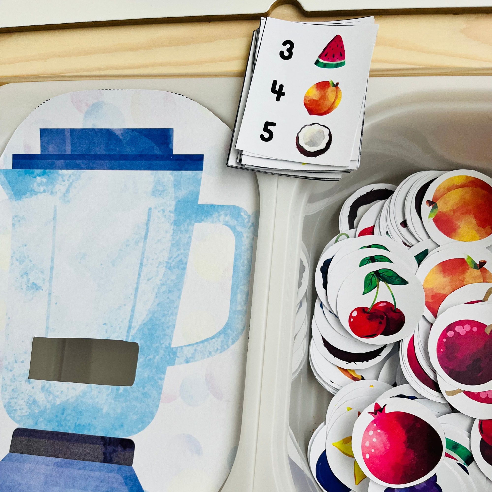 Smoothie Counting Flisat Insert, Preschool Pretend Play (printable) - Etsy