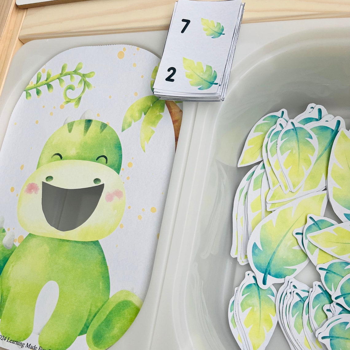 Feed Dino Count by Size, Printable Flisat Insert, Trofast Insert ...