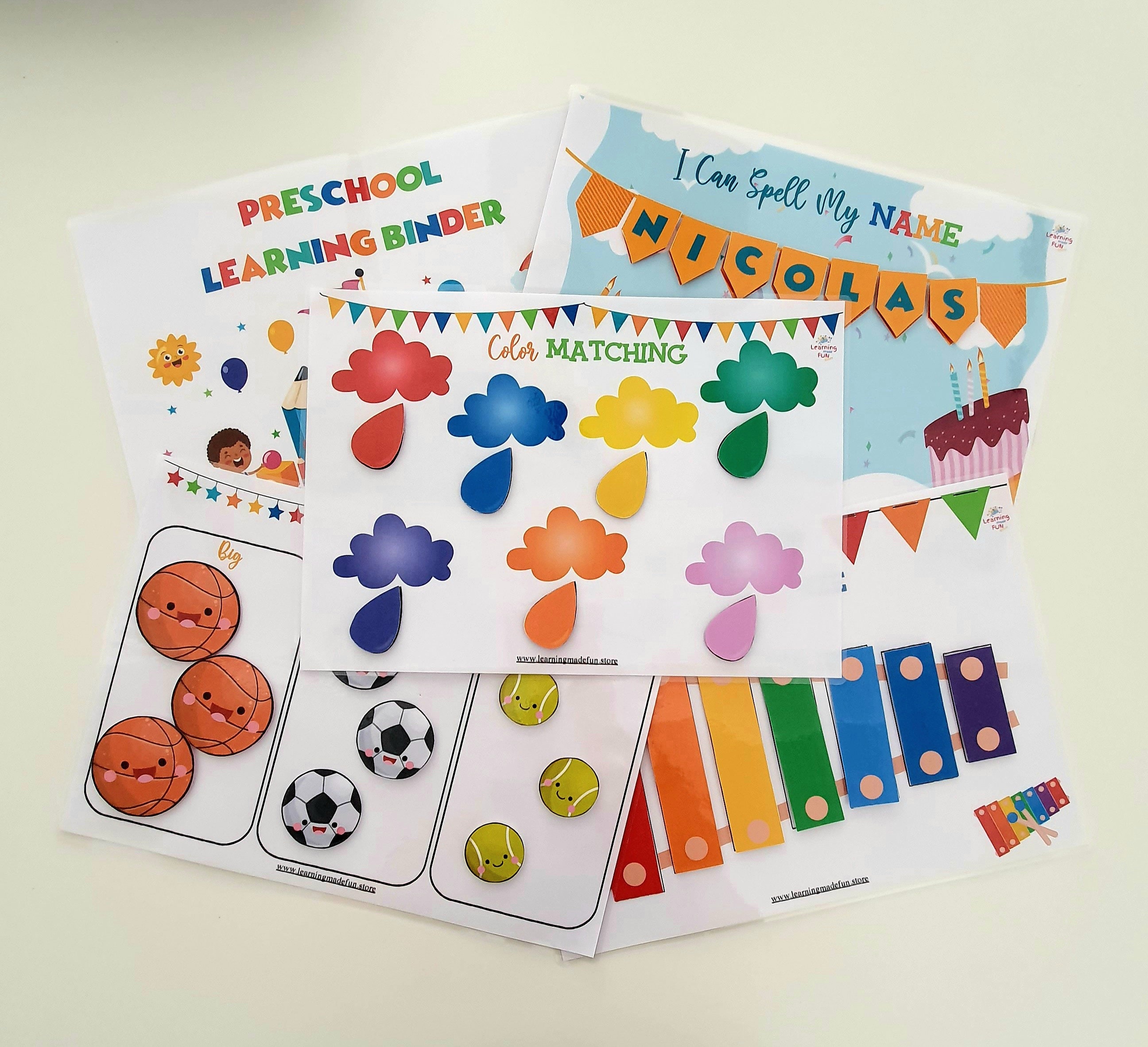 Preschool Learning Binder: 41 Activities, Pre-k Busy Book (digital ...