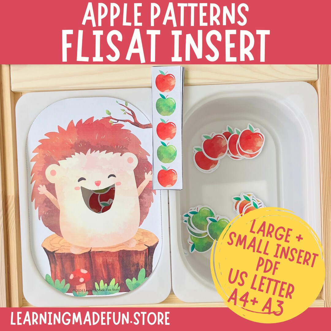 Hedgehog Apples Patterns Flisat Insert, Trofast Insert, Flisat ...