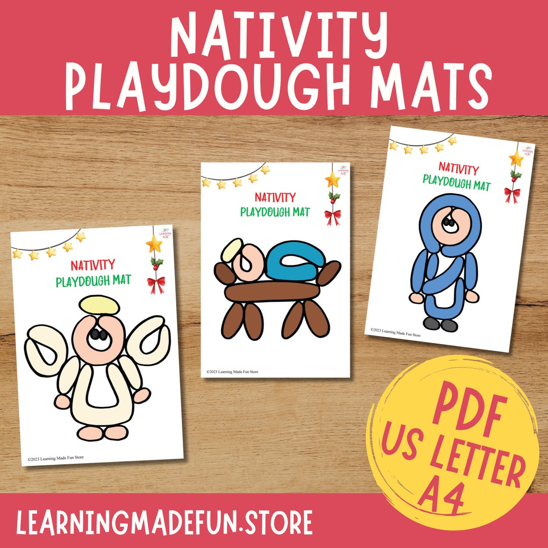 Nativity Playdough Mats: Printable Toddler Activity (PDF) - Etsy