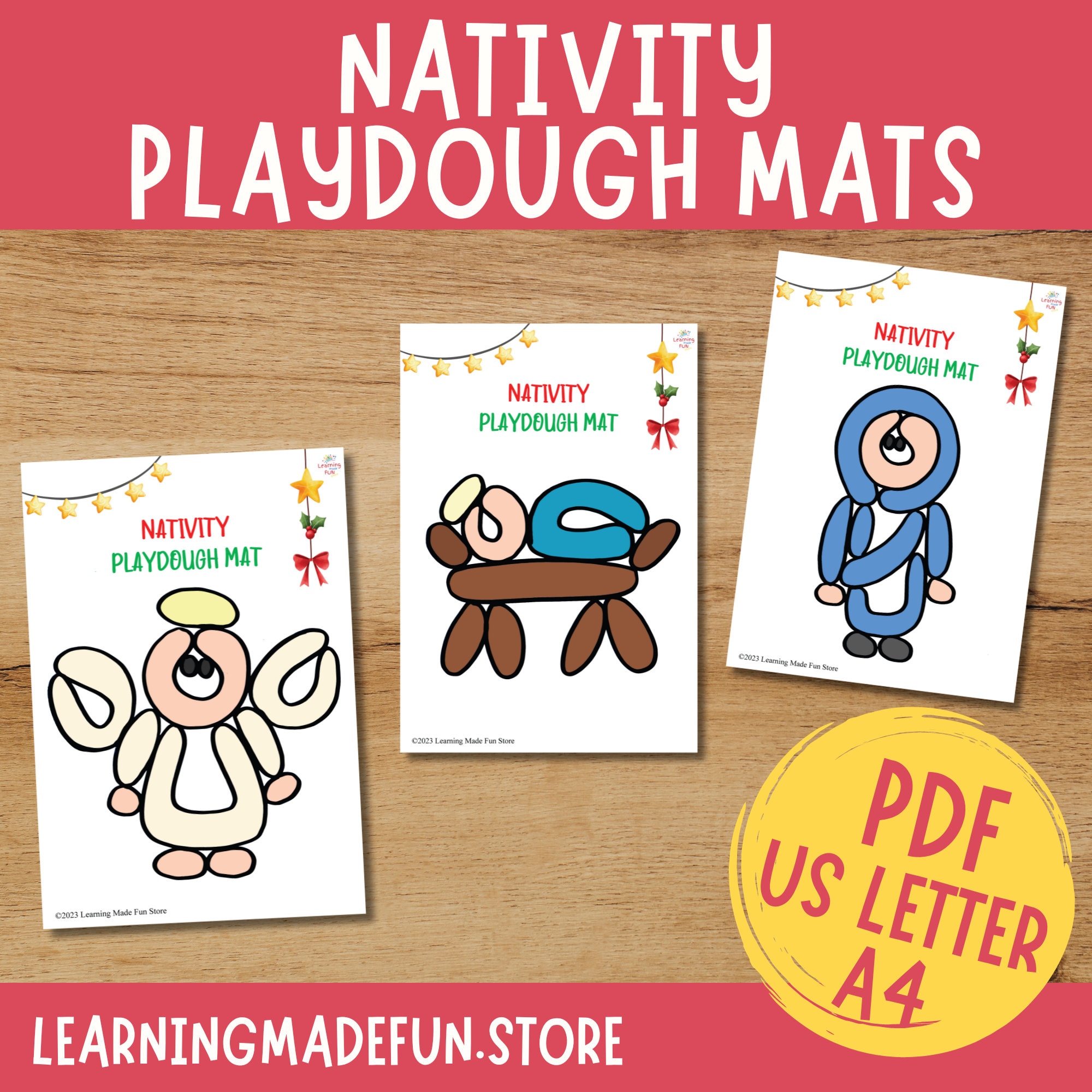 Nativity Playdough Mats: Printable Toddler Activity (PDF) - Etsy
