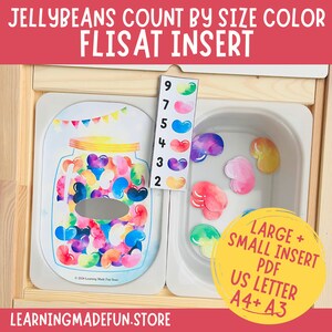 Jellybeans Color Count Flisat Insert, Preschool Printable (digital ...