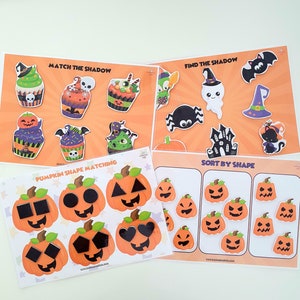 Halloween Busy Book, Toddler Matching Games, Busy Book Printable ...