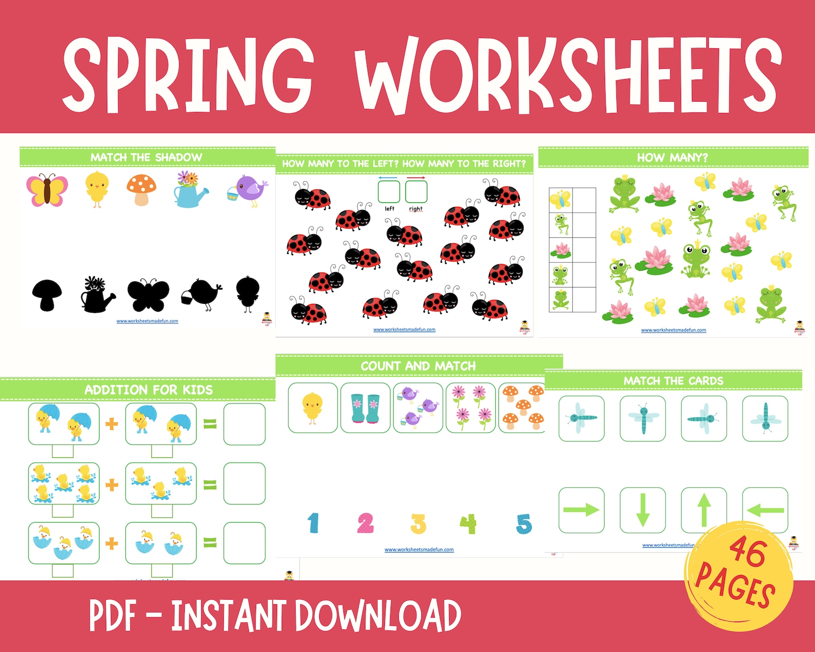 Spring Worksheets Learning Activities for Toddlers Preschool - Etsy