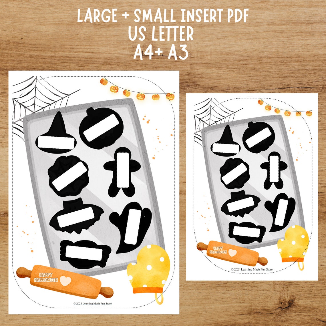 Halloween Cookies Sorting, Printable Flisat Insert, Trofast Insert ...