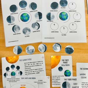 Moon Phases Unit Study, Phases of the Moon Learning Activity, Pre-k ...