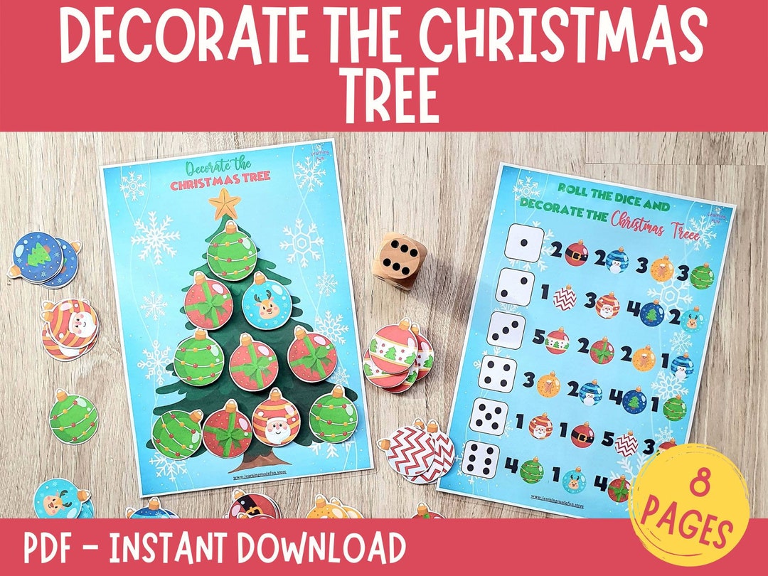 Decorate the Christmas Tree, Christmas Busy Book Page, Christmas Games ...