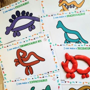 Dinosaurs Play Dough Mats, Printable Play Doh Toddler Activities ...