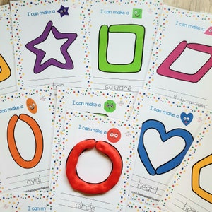 2D Shapes Play Dough Mats, Printable Play Doh Toddler Activities ...