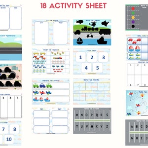 Transportation Busy Book, Transportation Matching Game, Preschool ...