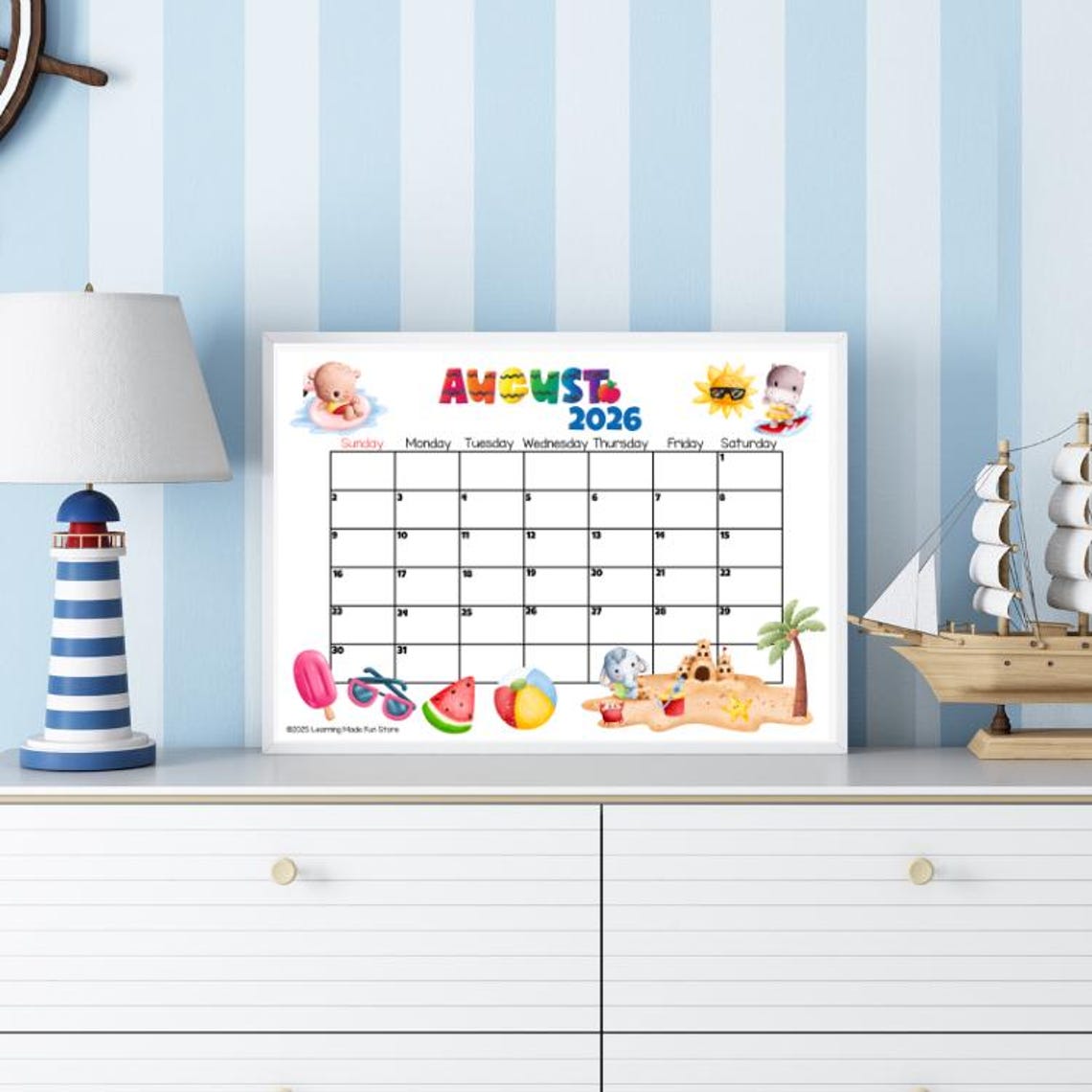 Printable 2025-2026 School Year Monthly Calendar for Kids – Back to ...