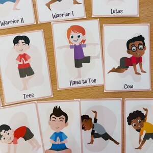 Kids Yoga Cards, Children’s Yoga Pose, Brain Breaks Flash Cards ...