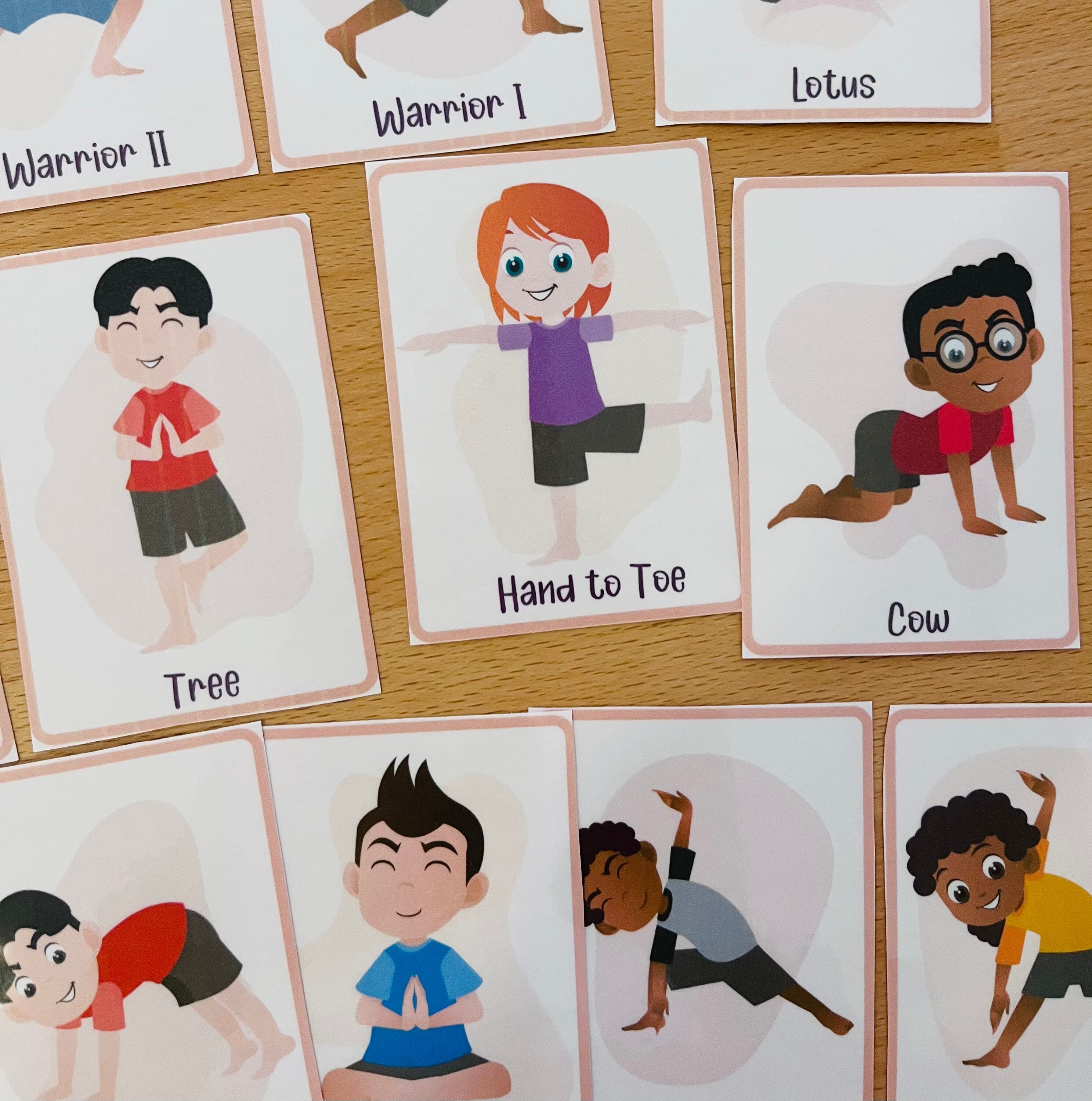 Kids Yoga Cards Childrens Yoga Pose Brain Breaks Flash - Etsy