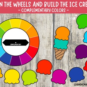 Build an Ice Cream Game, Color Wheel for Kids, Color Theory Preschool ...