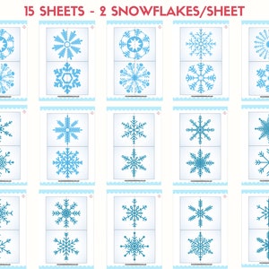 Winter Matching Game for Kids, Snowflakes Matching Activity, Winter ...