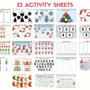 Christmas Busy Book Printable, Busy Book for Toddler, Christmas Busy ...