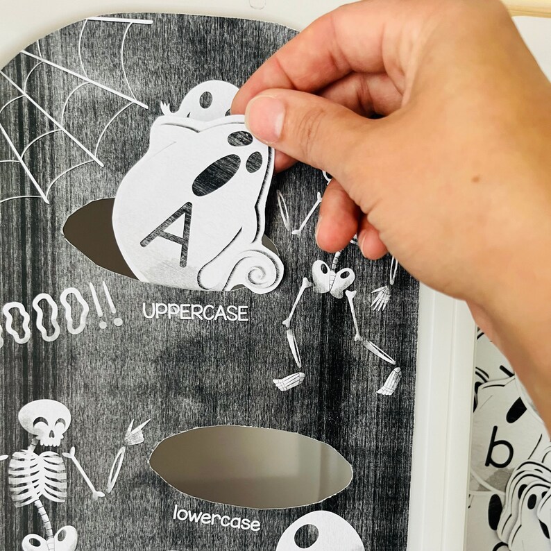 Ghost Letter Sorting Flisat Insert: Halloween Preschool Printable ...