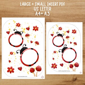 Ladybug Count and Sort by Size, Printable Flisat Insert, Trofast Insert ...